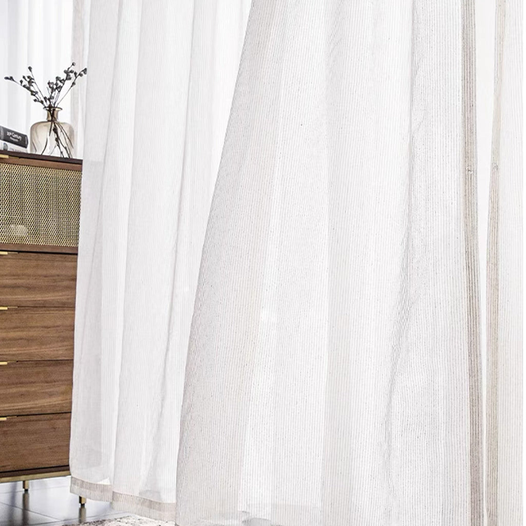 Cortina contemporánea a rayas transparentes – Slashop MX